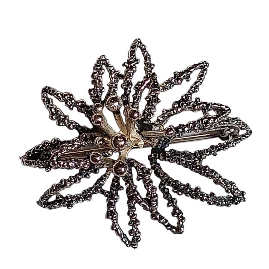 Vintage Rintaneula Kukka, hopeaa - Kaisankello.fi